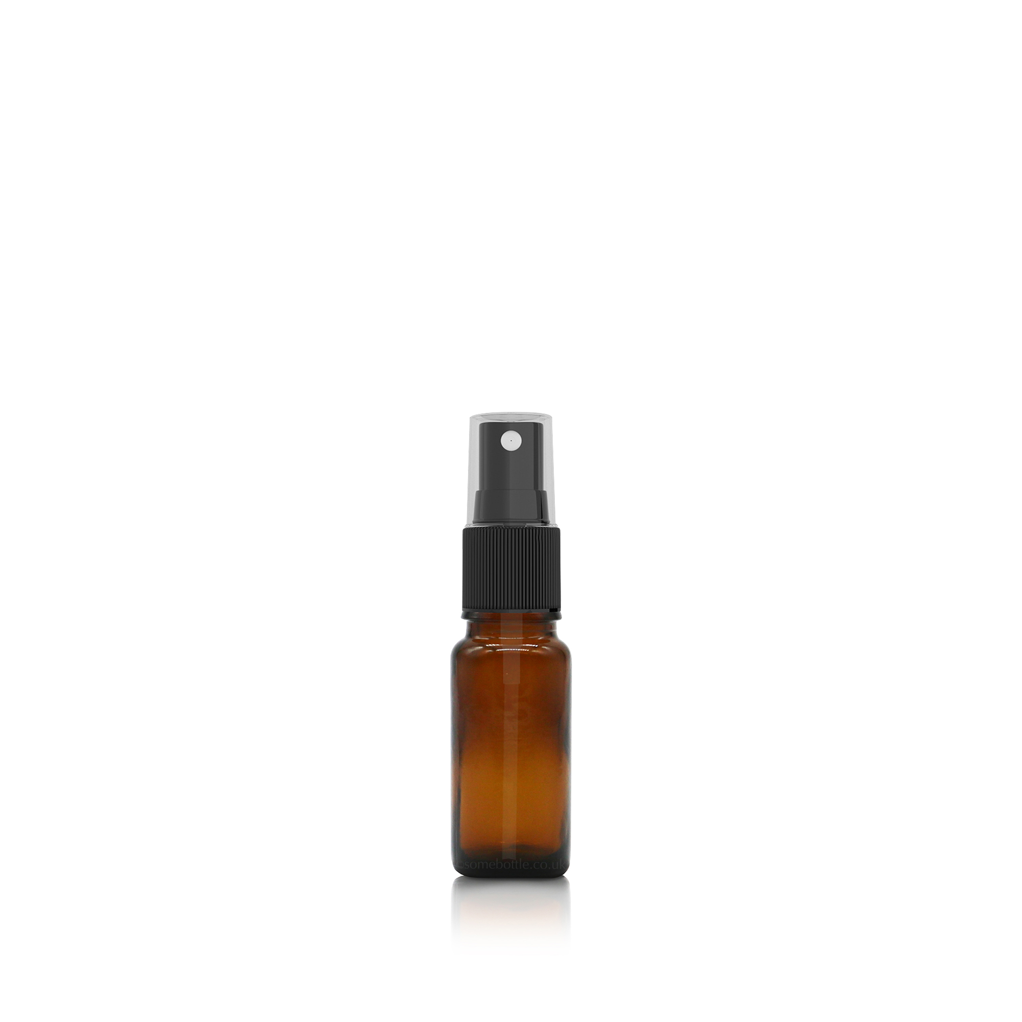 10ml amber glass spray bottle + black atomiser mist sprayer - Some Bottle