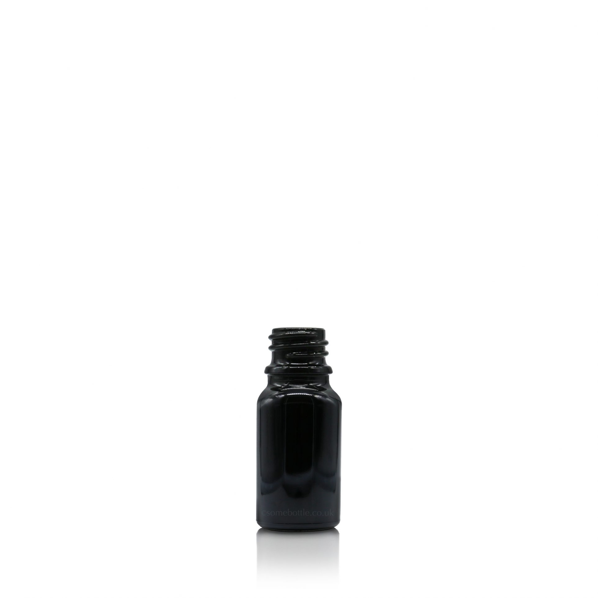 10ml black glass dropper bottle without lid/cap - Some Bottle