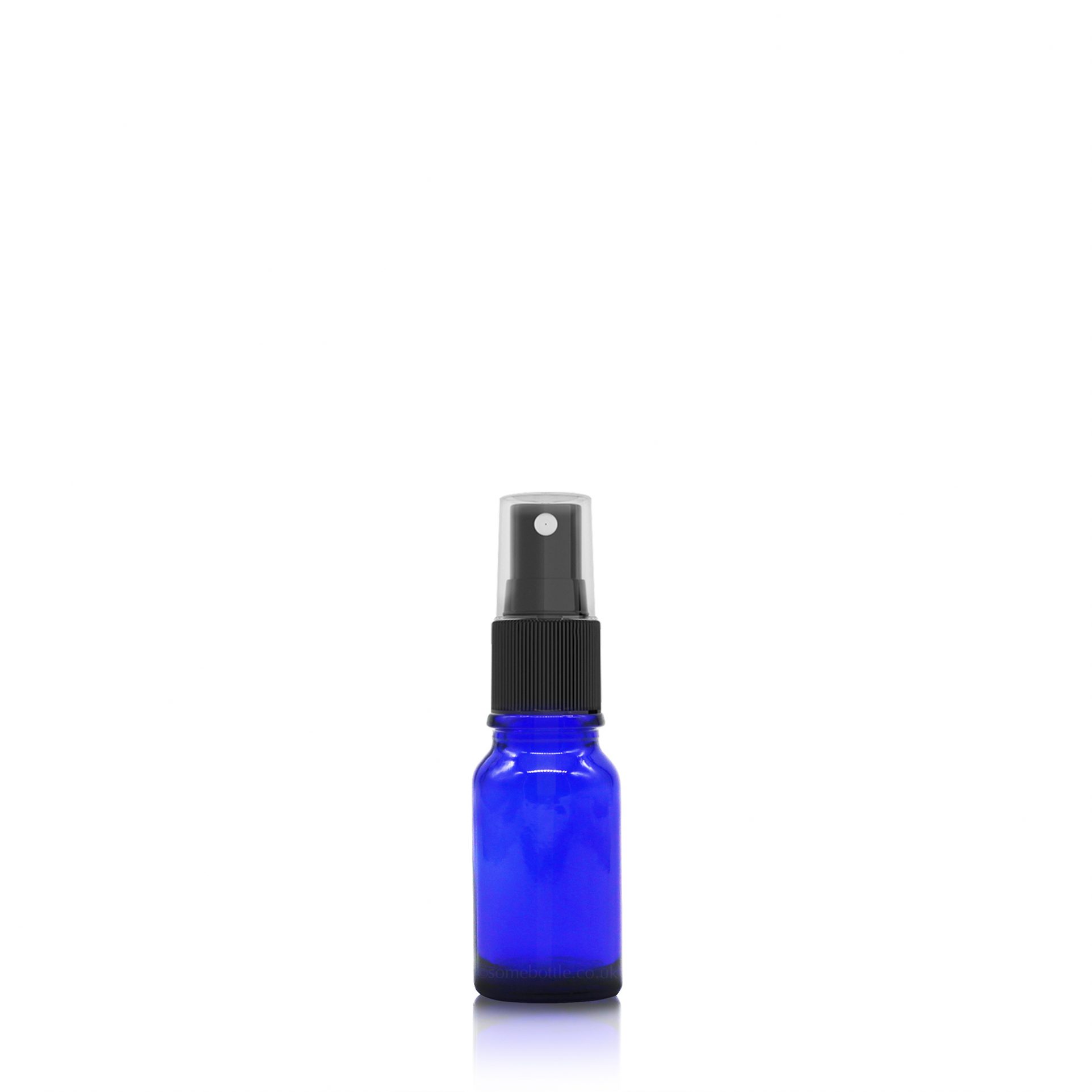 10ml blue glass dropper bottle + black mist sprayer - Some Bottle