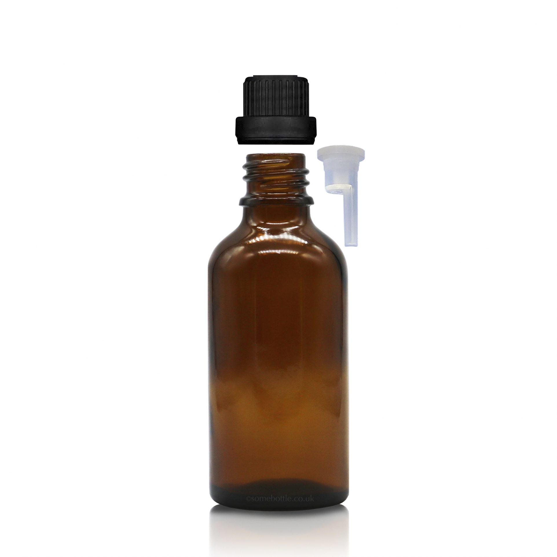 50ml Amber Glass Dropper Bottle + Tamper Evident Cap - Some Bottle