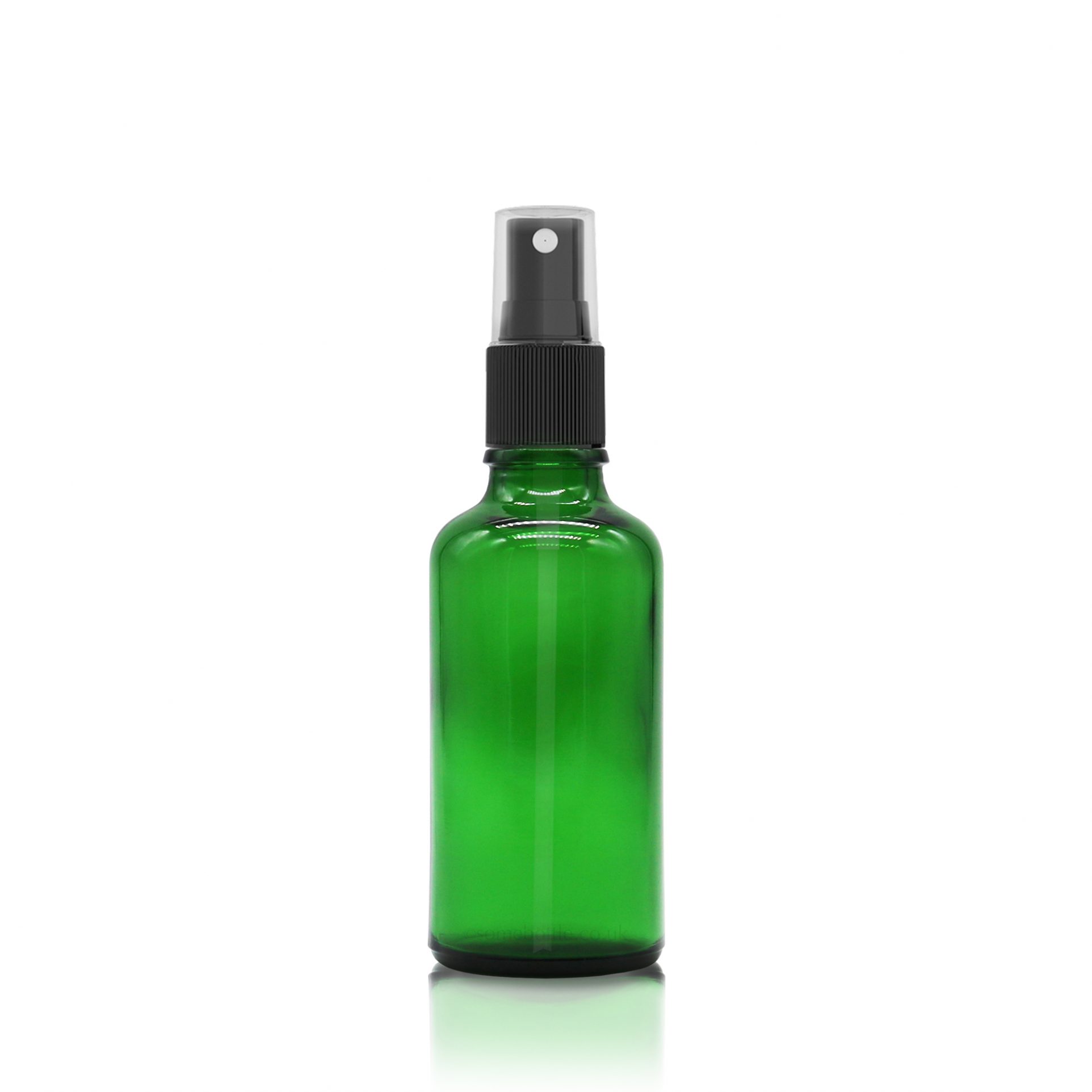 50ml green glass dropper bottle + black mist sprayer - Some Bottle