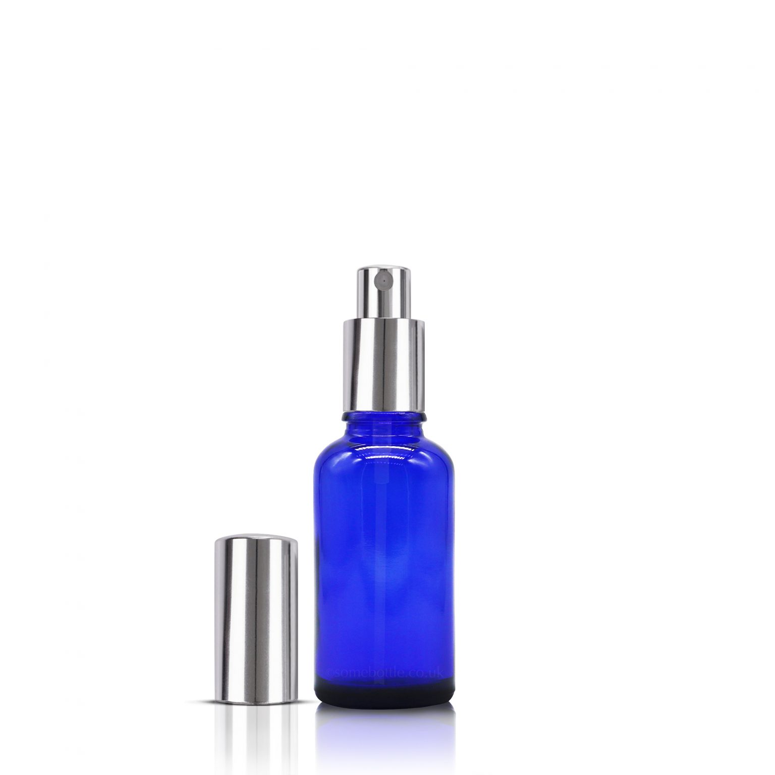 30ml blue glass dropper bottle + silver mist sprayer - Some Bottle ...