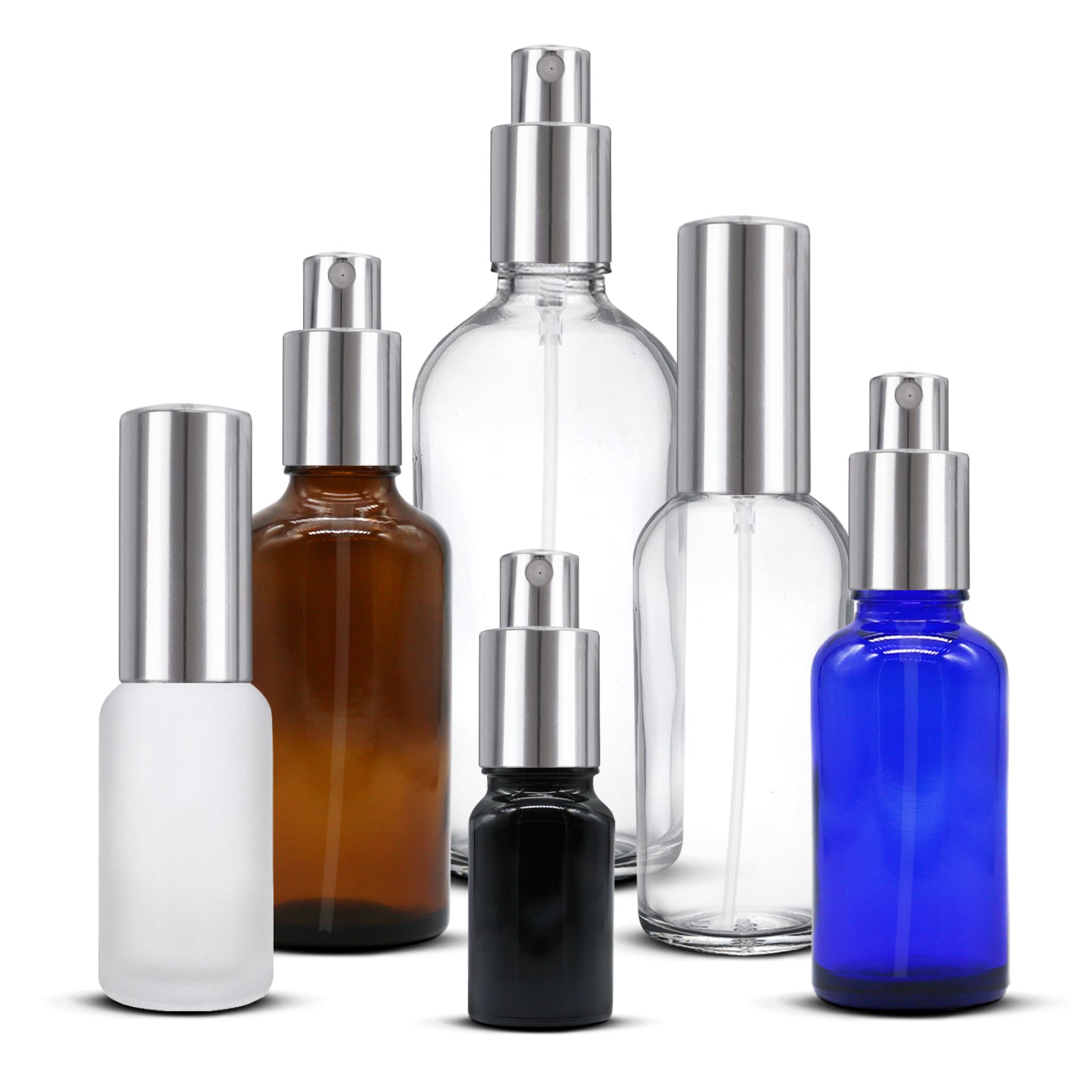 Silver Aluminium Mist Spray Atomiser Pump for 18mm Neck Bottles - Some ...