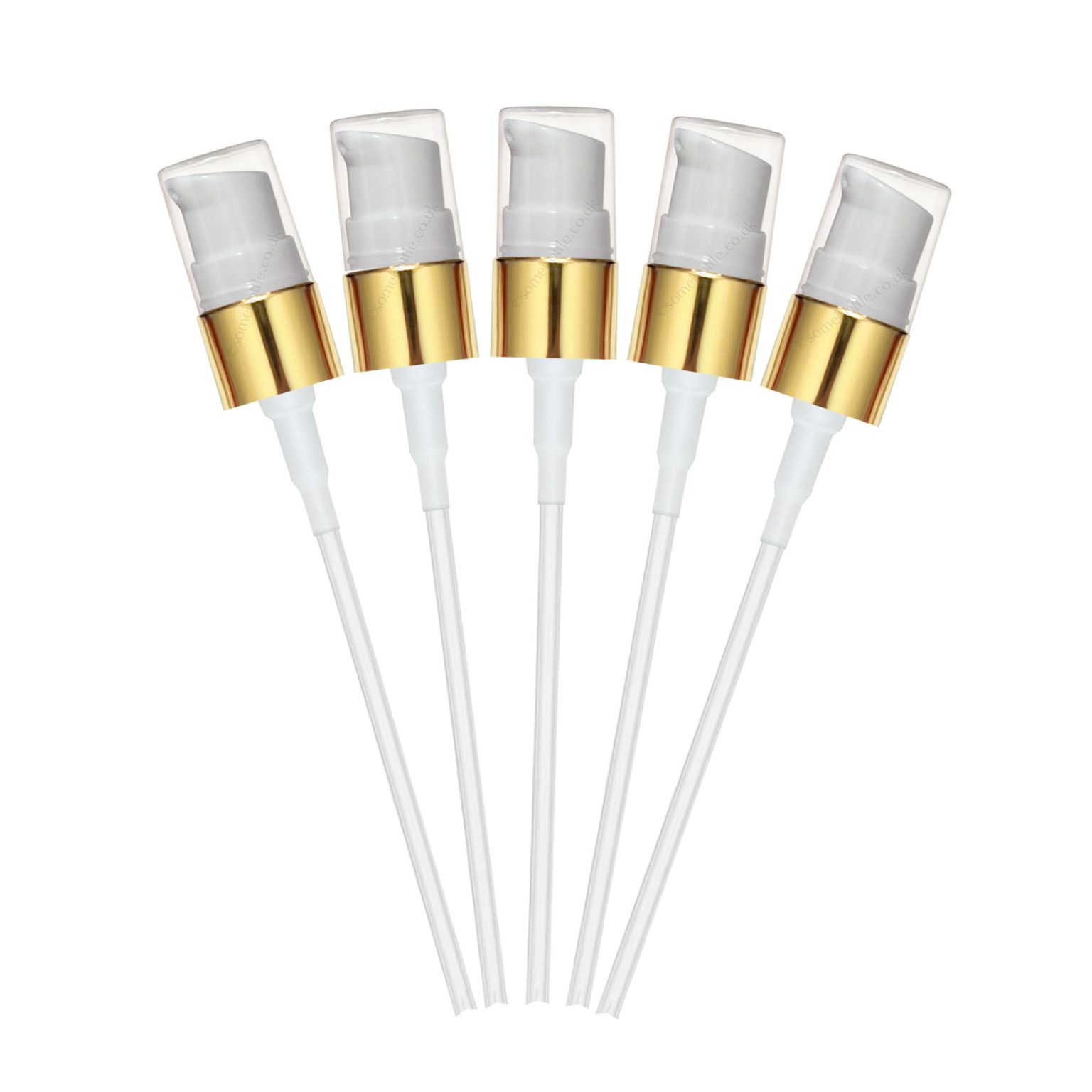 Gold Aluminium Lotion Pump 18mm Neck 18/415 Treatment Pump - Some Bottle