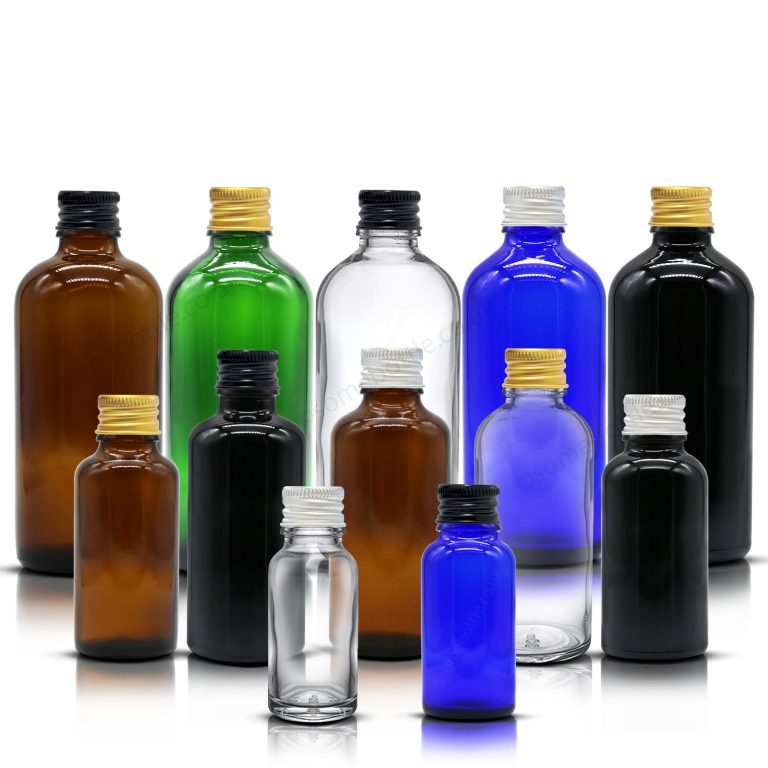 Gold Black Silver Aluminium Screw Cap 18mm Neck GL18 DIN18 - Some Bottle